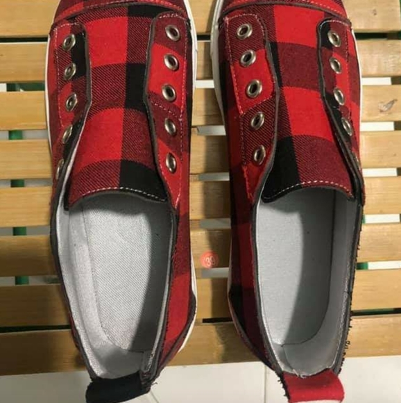 Shoes Buffalo Plaid Canvas Sneakers Poshmark